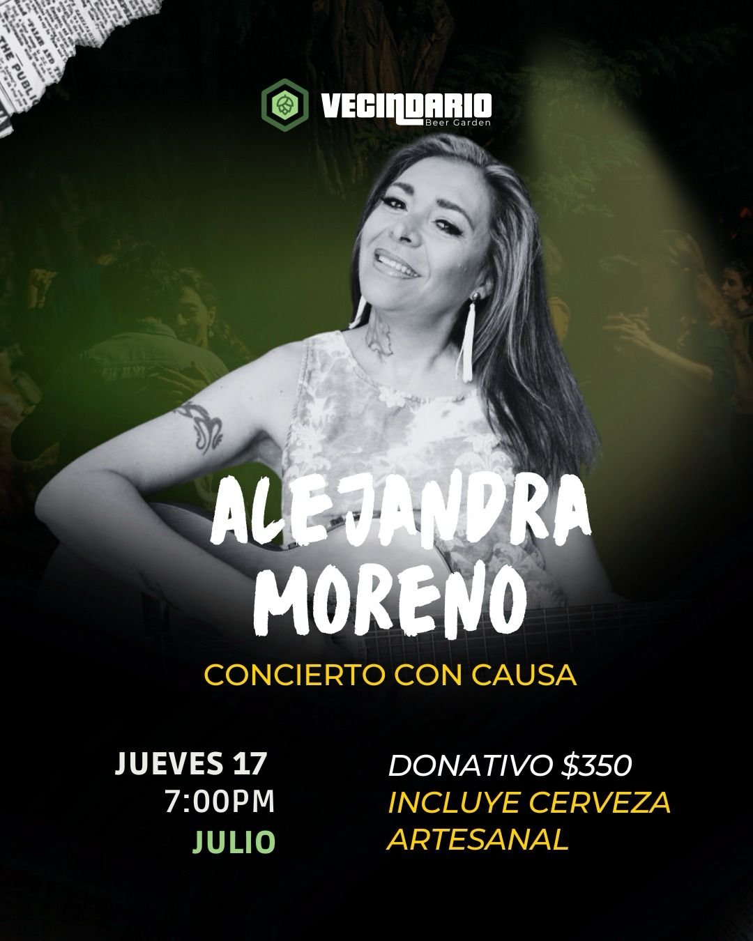 Concierto con causa: Alejandra Moreno en Vecindario - Vecindario Beer ...